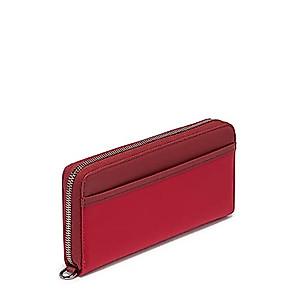 TUMI Voyageur Zip-Around Continental - Premium Continental Wallet - Stain & Water Resistant - Desert Red