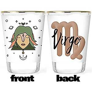 Zodiac Shot Glasses - Libra Shot Glass - Pisces Shot Glass - Sagittarius Shot Glass - Scorpio Shot Glass -Taurus Shot Glass - Virgo Shot Glass
