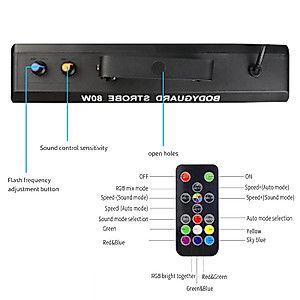 Strobe Stage Lights Sound Activated, Led Strobe Light 100W, Halloween Light Effect with Remote Control, Professional DJ Light - Party Lights for Banquet Host