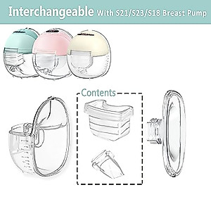 TOVVILD Duckbill Valve Silicone Diaphragm 4pcs, Suitable for S21/S23/S18 Wearable Breast Pump, Compatiable with MomMed/TSRETE Breast Pump Accessories Replace