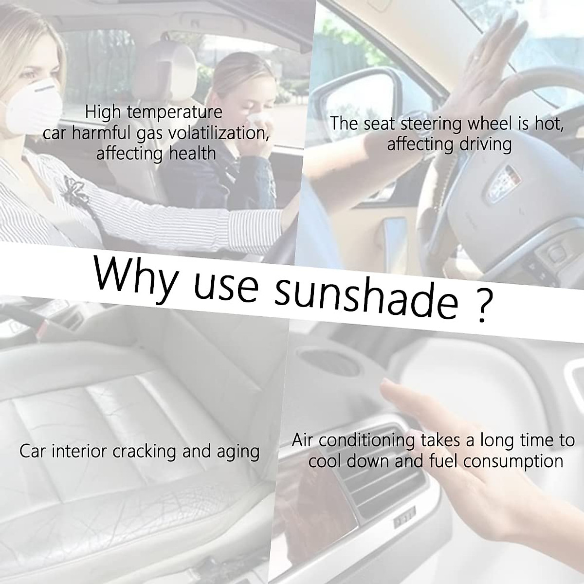 Foldable Windshield Umbrella Sun Shade with Storage Pouch,99% UV Blocking Sun Visor, Interior Accessories Sun Heat Protection,Universal Size Sun Shade Cover for Car Truck SUV