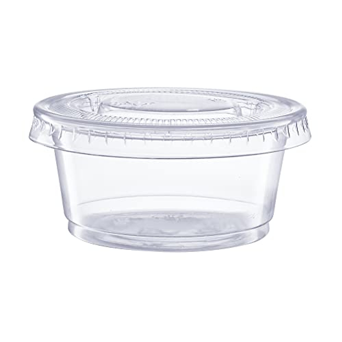 Comfy Package [200 Sets - 2 oz.] Plastic Disposable Portion Cups with Lids, Souffle Cups, Jello Cups