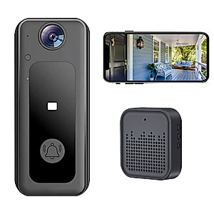 Doorbell Wireless Video Doorbell Wireless Door Bells for Homes with Night Vision, Two-Way Voice, 130° Viewing Angle, Visual Intercom, 2.4GHz, Home Security System Cool Stuff