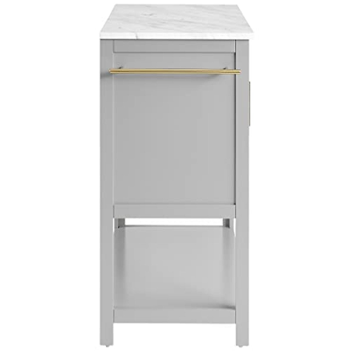 Crosley Furniture Katrina Kitchen Island with Faux Marble Top, Gray