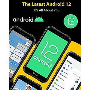 Ulefone Rugged Phones Unlocked, Armor X6 Pro IP68/69K Dustproof Waterproof Smartphone, 8GB+32GB, Android 12, 5.0 inches, 13MP + 5MP, NFC, Custom Key, Gloves Mode, Face Unlock, US Version (Black)