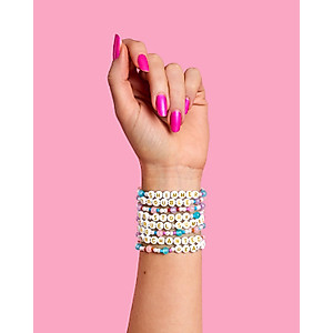 xo, Fetti Party Friendship Bracelets - 8 count | Eras Beaded Party Favor, Goodie Bag, Bachelorette Party, Pearl Bead Concert Decor