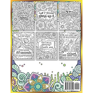 Inspirational Coloring Book for Adults: 50 Motivational Quotes & Patterns to Color - A Variety of Relaxing Positive Affirmations for Adults & Teens