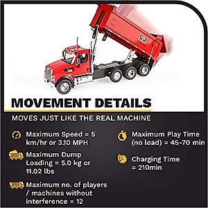 Diecast Masters RC Truck Western Star 49X RC Dump Truck | Fully Functional Radio Control Truck | 1:16 Scale Model Semi Truck, Remote Control Truck | Diecast Model 27007