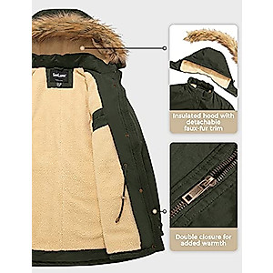 Soularge Women's Winter Plus Size Warm Faux Fur Coat Outerwear(Army Green, 5X)