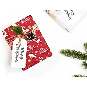 SaringSwoon Christmas Wrapping Paper for Boys Girls Kids Adults - Xmas Gift Wrap With Gnome, Reindeer, Polar Bear, Merry Christmas on Green and Red - 43×29 Inches, 6 Folded Sheets, Recyclable