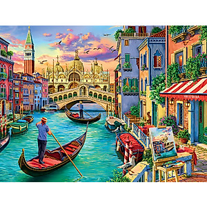 Buffalo Games - Sights of Venice - 750 Piece Jigsaw Puzzle, Blue