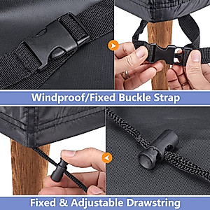 Gorpche Heavy Duty Outdoor Furniture Covers For Winter, Patio Sofa Cover, Patio Furniture Covers Waterproof, Patio Couch Loveseat Covers with Air Vent and Handles, 60" L×42" D×30" H, Black