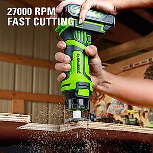 Greenworks 24v Speed Saw Rotary Cut Tool, 2Ah Battery and Charger Included