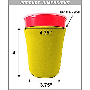 Blank Neoprene Party Cup Coolies (Variety Color 6 Pack)