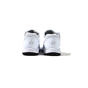 Ringor Flite Softball Turf Shoes - Lightweight and Durable Softball Shoes for Women - White and Silver - Size 9