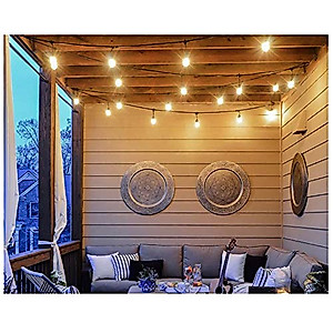 12 Pack 0.5W LED Replacement Light Bulbs, E17 Intermediate Base Warm White 2700K Equivalent to 5W 7W Incandescent Bulb, Clear Glass G40 Bulb for Indoor Outdoor Edison String Light, 120V