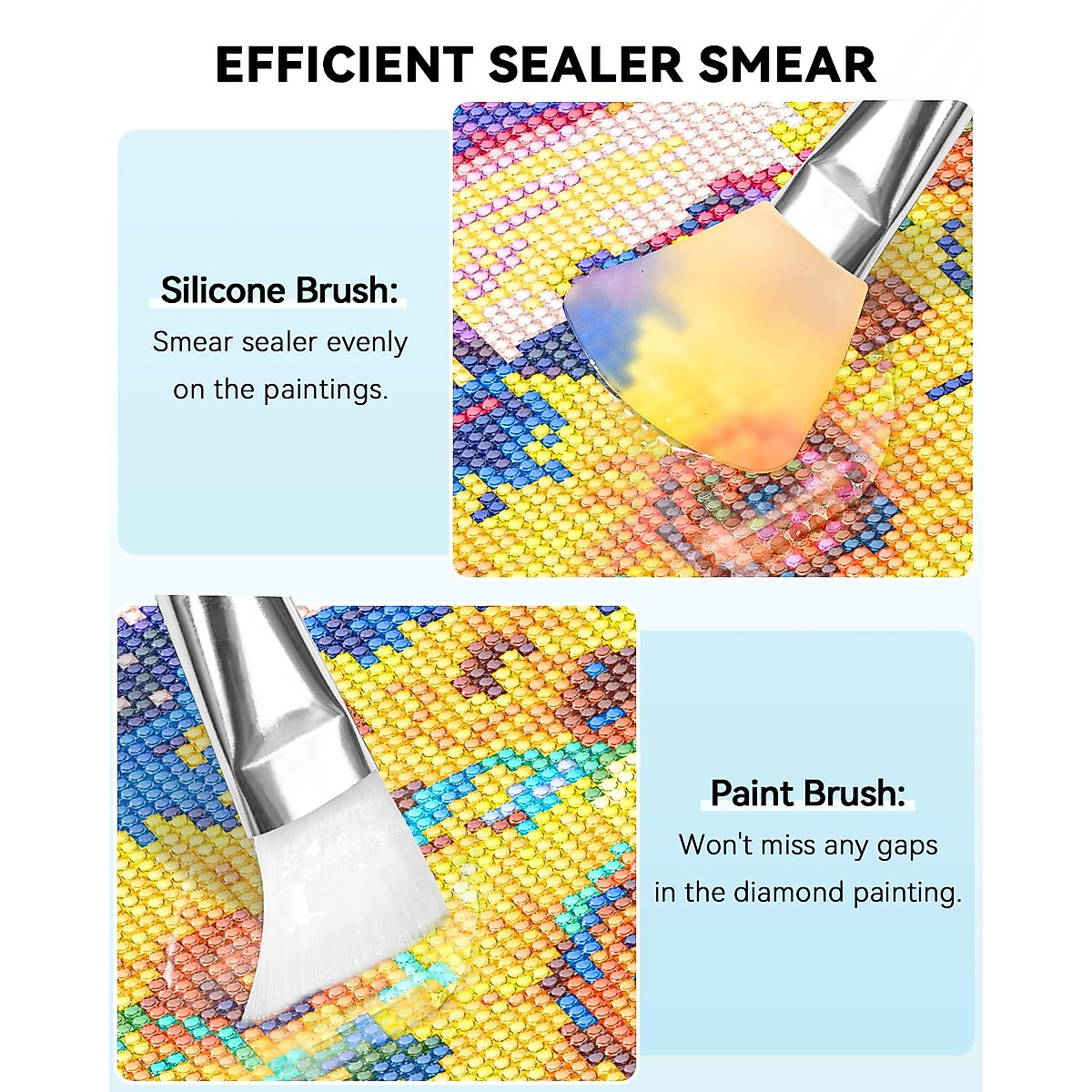 ARTDOT 16 oz Diamond Art Sealer Kits for Adults, Large Capacity Glue as Diamond Painting Accessories and Jigsaw Puzzles Tools