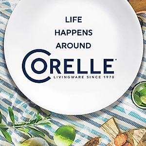 Corelle Leaf Stitch 12-Piece Dinnerware Set Service for 4 red, White