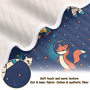 WELLDAY Baby Blanket for Boys Girls - Cute Cosmic Pattern Blankets, Unisex Soft and Comfor Children Blanket for Children Sound Sleep Boys and Girls Gifts 30 x 40 Inch
