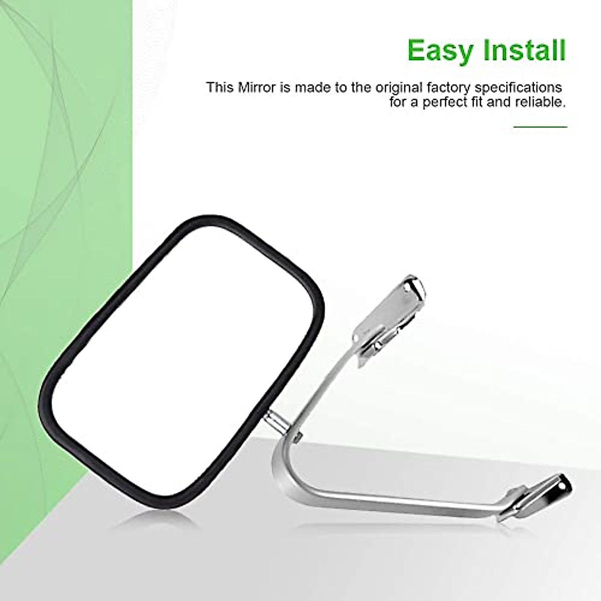 SCITOO Left/Driver Right/Passenger Manual Side View Mirrors Fit for 1980-1992 for Ford for F150 for F250 for F350, 1993 1995 for F150 for F350,1994 for F350 Truck Pickup Pair Set ABS Plastic