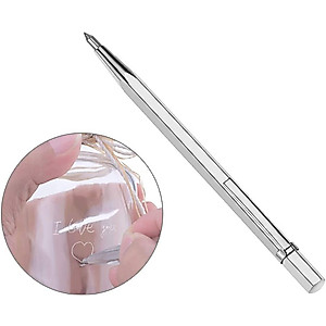 YOTINO Glass Cutting Tool Kit Includes Blue Pistol Grip Oil Feed Glass Cutter with 3 Extra Replacement Head(3mm-12mm, 6mm-19 mm) Tungsten Scribe Engraving Pen, Screwdriver and Oil Dropper