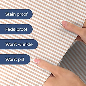 Twin Size 3 Piece Sheet Set - Extra Soft, Breathable & Cooling Sheets - Hotel Luxury Durable Bed Sheets for Women & Men - Deep Pockets, Easy-Fit & Wrinkle-Free Sheets - Blush Stripes Oeko-Tex Sheets
