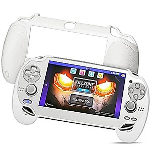 Sedicoca New Grips Hand Grip Compatible Durable Joypad Plastic Flexible Hand Grip Compatible with for PS Vita PSVita Playstation Vita 1000 (PCH-1000) White