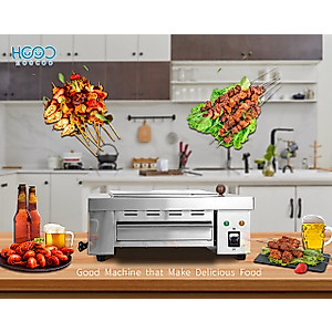 Indoor Barbecue Electric Grill, Indoor Smokeless Grill indoor Yakitori grill hibachi Grill Commercial and Family use Griddle Korean BBQ Grill, Suit for Cafe Restaurant Party Buffet 120V,1800W