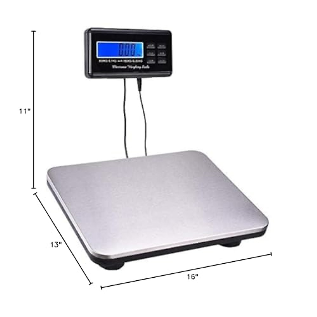 MejorChoy 660lbs Postal Scale LCD Digital Scale Floor Platform Scale 300kg Capacity for Shipping Weighing