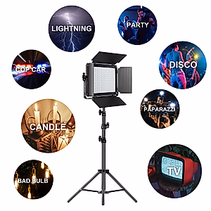 GVM RGB Photography Lighting Kits with 2 Softboxes, 680RS 50W Studio Lights with Bluetooth Control, 2 Packs Video Light with 18 Lighting Scenes, led Panel Lights for Video Recording, 8500lux/0.5m