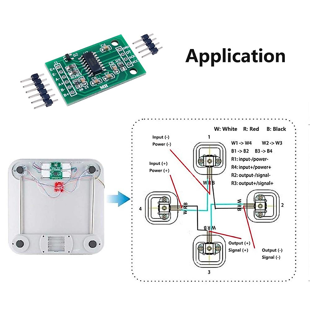 Stemedu 5PCS HX711 Load Cell Amplifier A/D 24 Bits Precision Breakout Board Dual-Channel Weighing Sensors Converter Modules for Arduino for Raspberry Pi