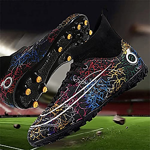 Dennger Men’s Soccer Cleats Football Boots Professional Training Turf Mens Womens Outdoor Indoor Sports Athletic Big Kids Sneaker Shoes