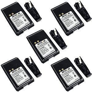 Retevis 2 Way Radio Battery Compatible with Motorola PMNN4071AR Mag One BPR40 A8 Walkie Talkies Belt Clip 1500mAh 7.2V Ni-MH Rechargeable Battery (5 Pack)