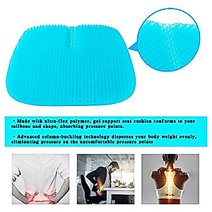 LUCKYLIFE Gel Seat Cushion 2020 Latest Large Size Double Seat Cushion for Office Chair Car Wheelchair, Pressure Relief Back Tailbone Pain