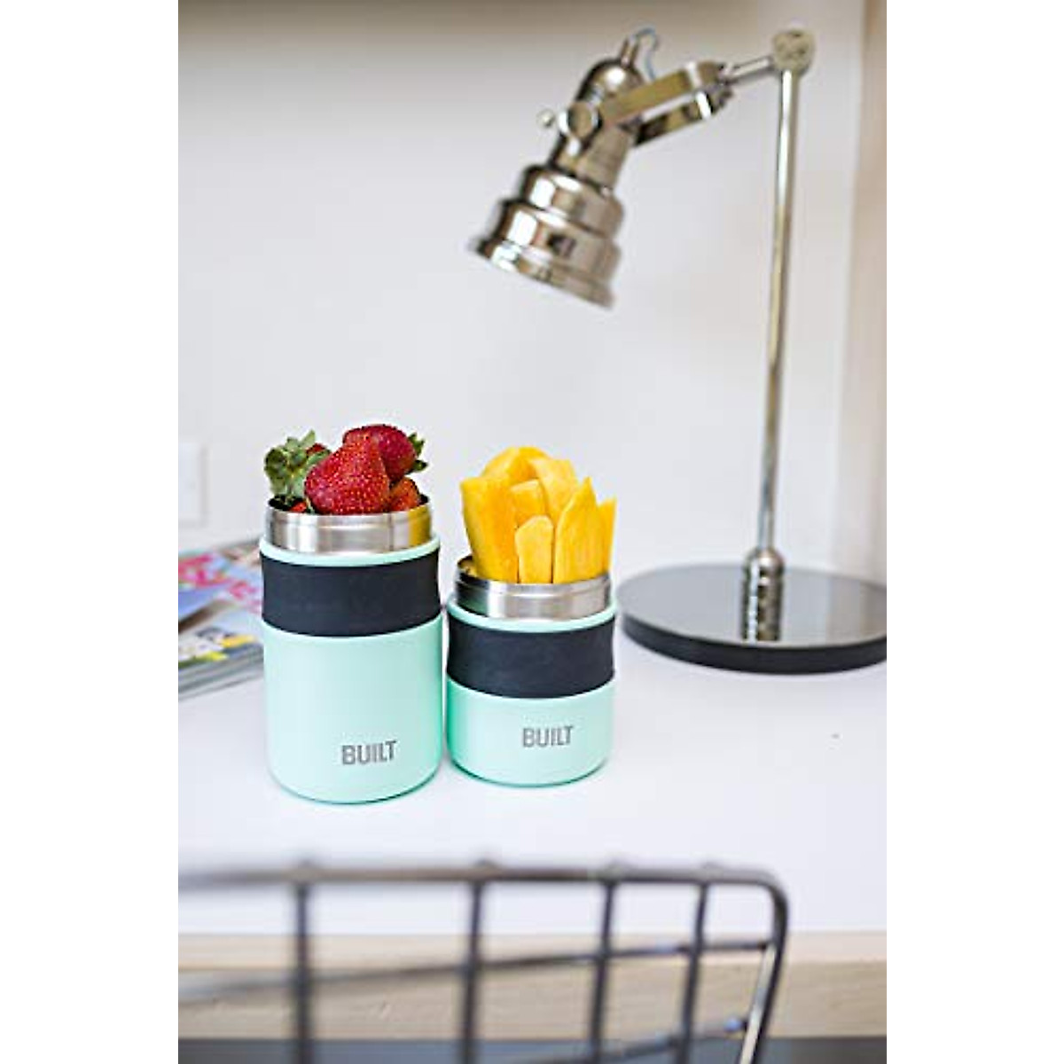 BUILT 16 Ounce Vacuum Insulated Food Jar Tumbler Double Wall Mint 5237389