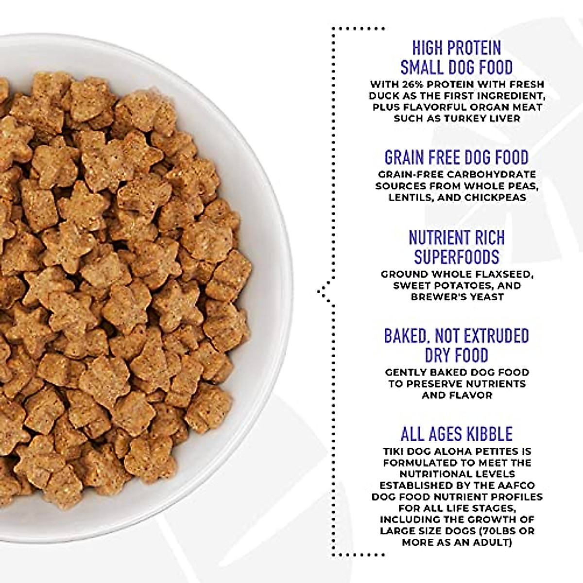 Tiki Dog Born Carnivore for Dogs, Savory Chicken, Peas & Lentils Recipe, Grain Free Baked Kibble for Maximum Nutrition, For Adult Dogs and All Size Breed Dogs, 3.5 lbs Bag