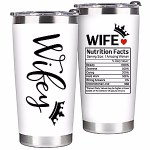 Gifts for Her Anniversary, Gifts for Her - Gifts for Wife, Wife Gifts from Husband - Anniversary, Birthday Gifts for Wife - Mothers Day Gifts for Wife - Wife Birthday Gifts Ideas - Wifey Tumbler 20 Oz