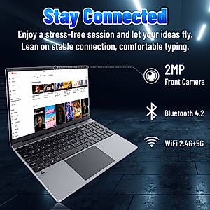 Maypug Laptop Computer 15.6''1080P IPS Full HD Laptop,12GB DDR4 512GB SSD Quad-Core Intel Celeron N5095 Processors USB 3.0,Up to 2.9Ghz,Bluetooth 4.2,2.4G/5G WiFi.