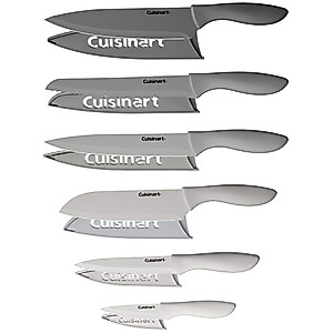 Cuisinart CEK-41 AC Electric Knife with Bamboo Cutting Board Bundle Advantage 12-Piece Gray Knife Set with Blade Guards