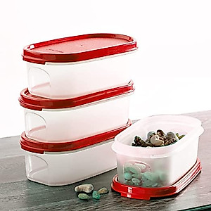 Tupperware. MM Oval #1 containers 500 ml set of 4 pc - Red (Tup)