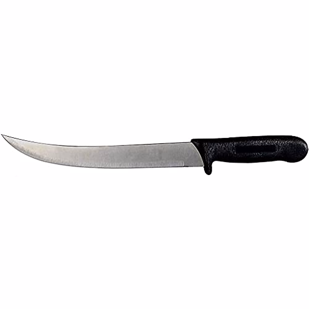 12” Cimiter Knife - Cozzini Cutlery Imports - Curved Blade Black Handle Butcher & Meat Knife (Black)