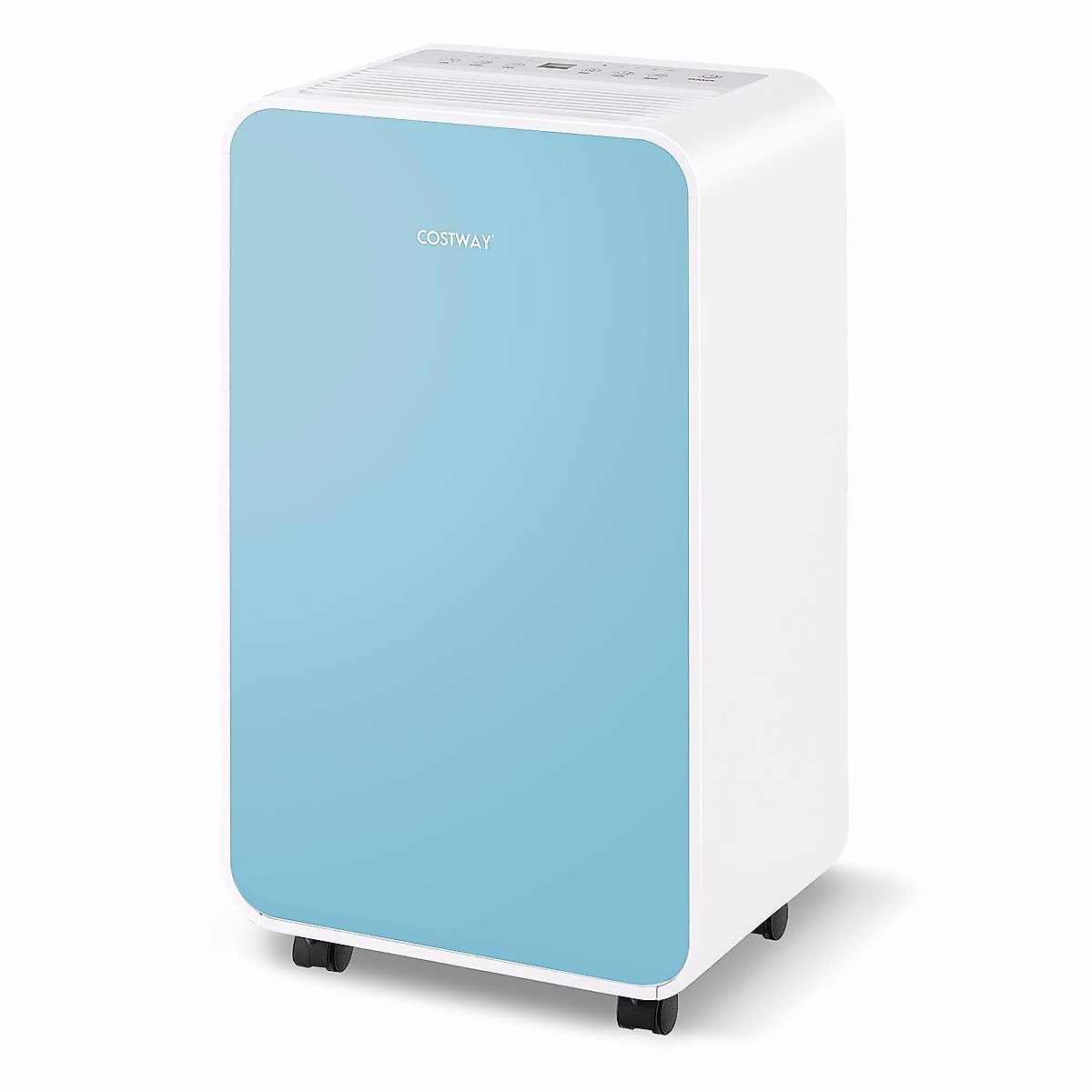 COSTWAY 2500 Sq. Ft Dehumidifier for Basement, 32 Pints Portable Quiet Dehumidifier with Sleep Mode, 24H Timer, Auto Shut Off, Auto Defrost & Drain Hose for Basement Bathroom (Navy)