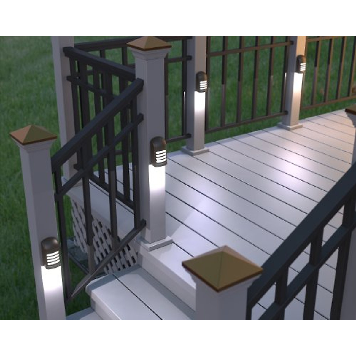 Xodus Innovations BL775D Battery Operated Motion Activated LED Deck and Stair Light, Outdoor or Indoor Use, Weather Resistant, Bronze-Single
