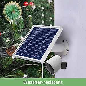iTODOS Solar Panel for SimpliSafe Outdoor Camera, 11.8Ft Outdoor Power Charging Cable and Adjustable Mount,Weatherproof Aluminum Alloy Material