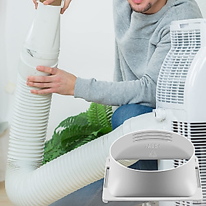 2 Pieces Portable Air Conditioner Window Adapter Exhaust Hose Connector Exhaust Hose Tube Connector Mobile Air Conditioning Accessories for Mobile Air Conditioning Exhaust Hose Flat Nozzle, 5.9 Inch