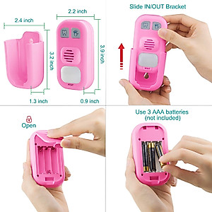 BIGMONAT Hand Washing Timer for Kids, Musical Teeth Brushing Timer for Boy and Girl, Stick on Bathroom Timer for Children Training Coach, AAA Battery Operated, 12 Songs, Sound Volume Adjustable Pink