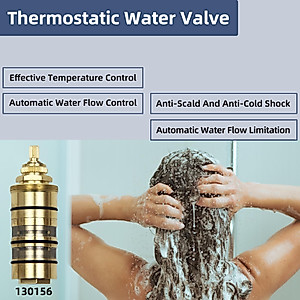 130156 Thermostatic Water Valve Replacement for Moen Thermostatic Cartridge 130156 Thermostatic Cartridge for 3/4" inch Shower Faucet