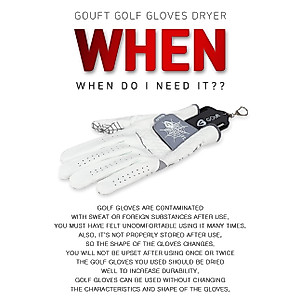 GOuft Golf Glove Stretcher/Golf Glove Dryer (Key Chain) (Red)