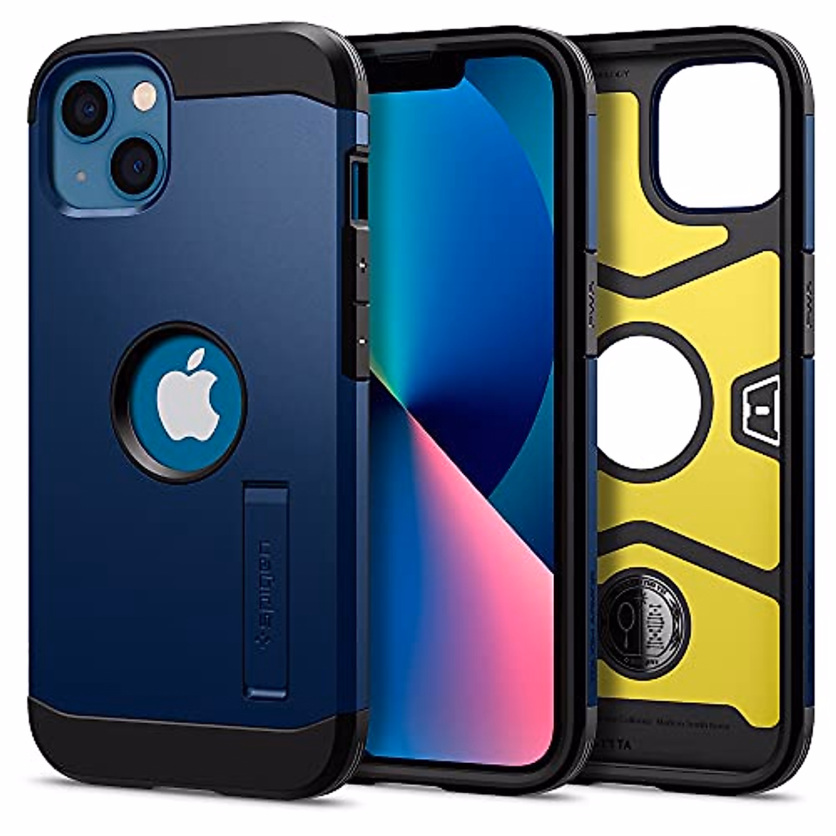 Spigen Tough Armor [Extreme Protection Tech] Designed for iPhone 13 Mini Case (2021) - Navy Blue