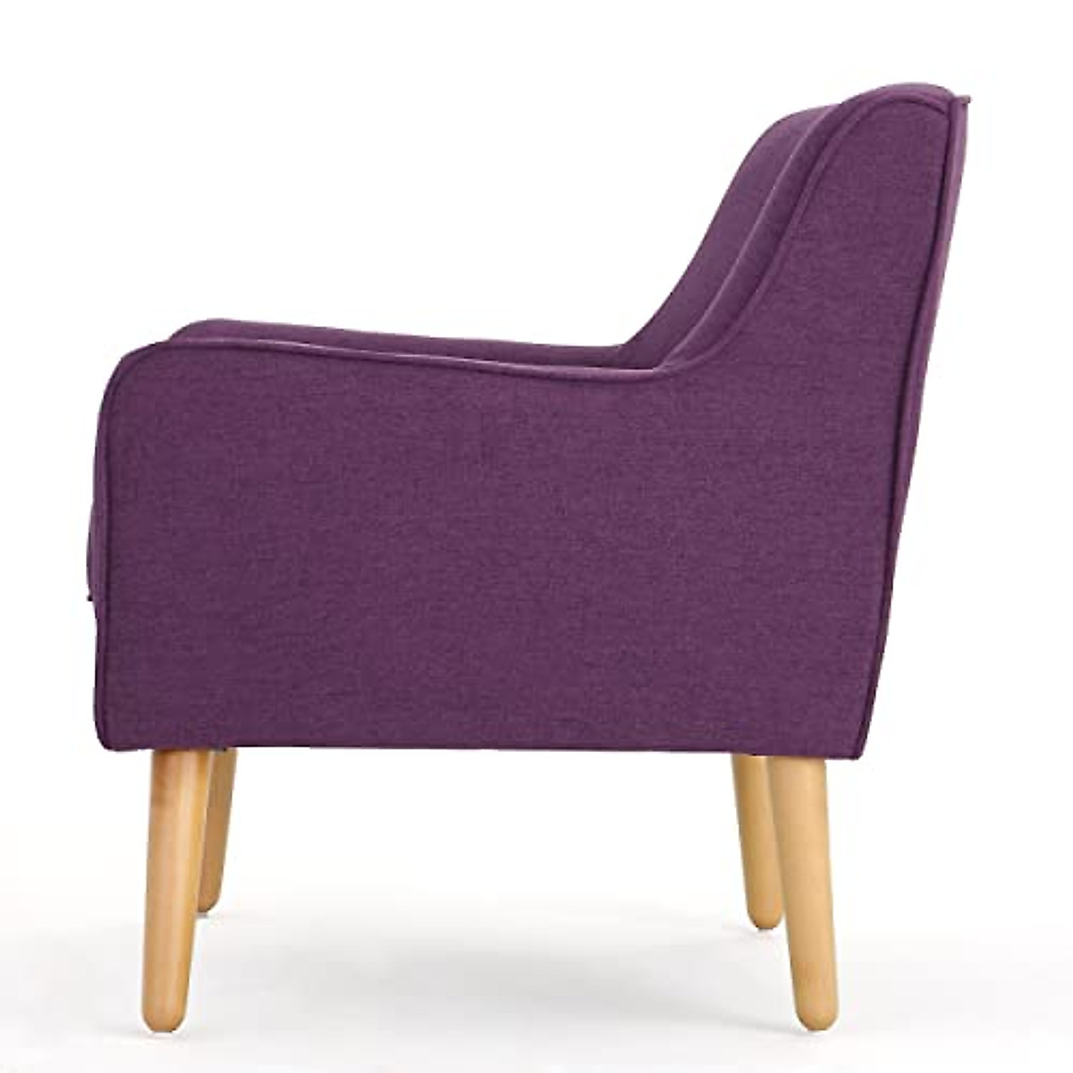 Christopher Knight Home Felicity Mid-Century Fabric Arm Chair, Purple